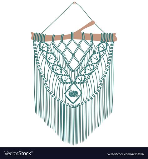 Green Macrame Panels Royalty Free Vector Image