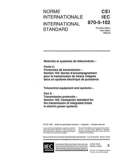 Iec 60870 5 102 Ed 1 0 B Pdf Pdf Professional And Reliable Standards