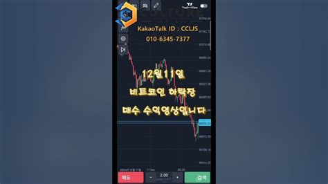 12월11일 비트코인 하락장에서 매수 수익 비트코인 해외선물 선물 선물투자 수익 수익인증 Youtube