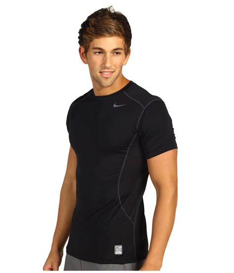 Nike Pro Combat Fitted S S Crew In Black For Men Lyst