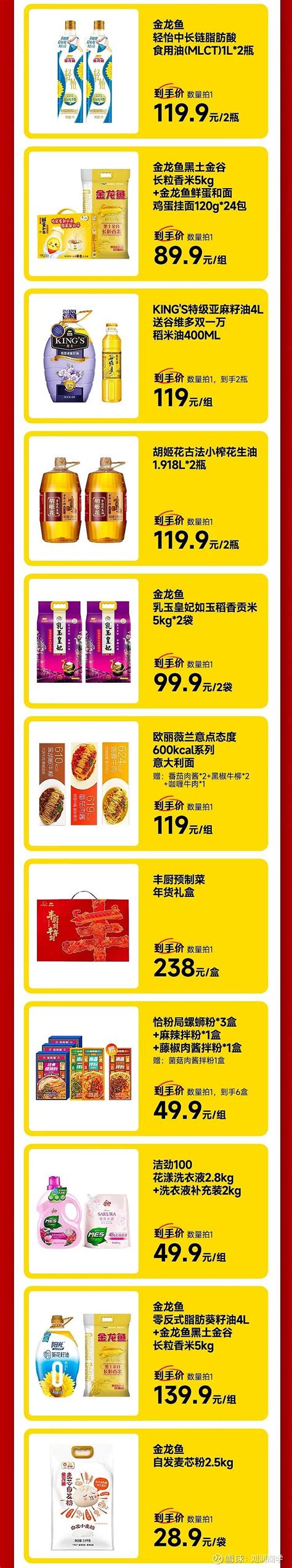 囤米囤油过大年，金龙鱼米面粮油专场来啦~ 距离春节还有19天了。 小编回想小时候，每次过年都要跟爸妈赶集买年货，囤上些米面粮油、各类年货，然后