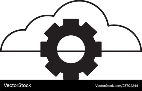 Cloud Computing Gear Setting Royalty Free Vector Image