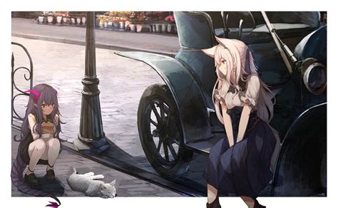 野良猫と昼下がり Sagiri的高清风景插画图片 BoBoPic