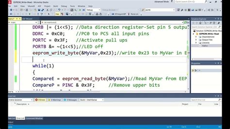 Writing And Reading To From Eeprom Using The Header File In Atmega328p