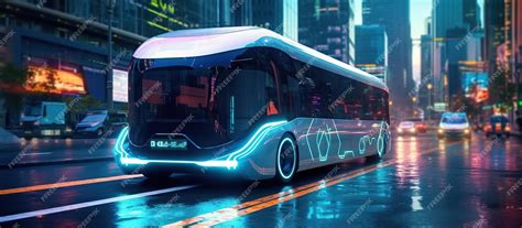 Premium Ai Image Autonomous Electric Bus Self Driving