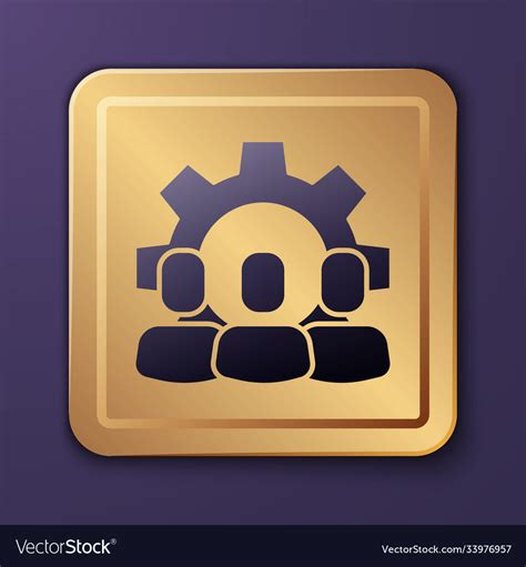 Purple Project Team Base Icon Isolated On Vector Image