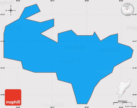 Political Simple Map Of Umlazi Cropped Outside
