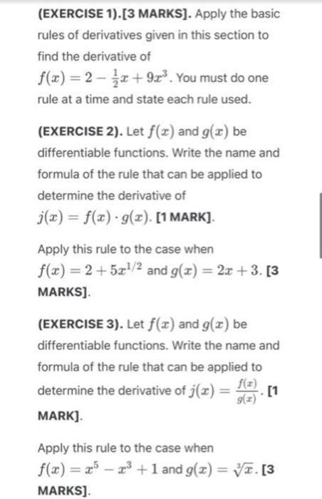 Solved Exercise 1 [3 Marks] Apply The Basic Rules Of
