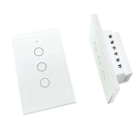 WiFi Switch Smart Wall Light Switch Capacitive No Neutral Wire Glass Screen Touch Control Single