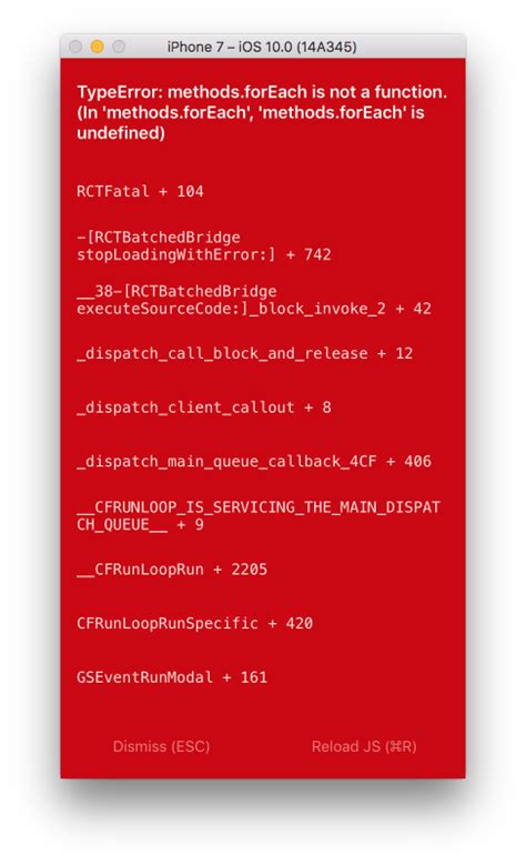 React Native Fatal Rctbatchedbridge Error On Launch Stack Overflow