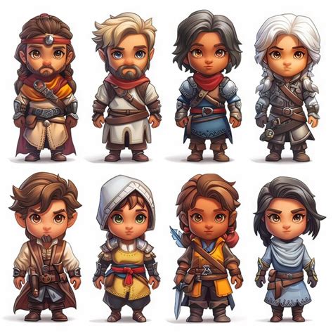 Premium Photo Game Characters Tiny Style