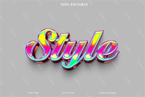 Style Font Style Text Effect Photoshop Premium Psd File