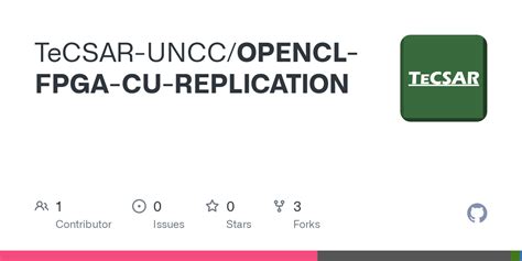github tecsar uncc opencl fpga cu replication