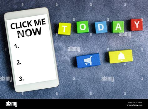 Conceptual Display Click Me Now Conceptual Photo Internet Helping Desk Press The Button Online
