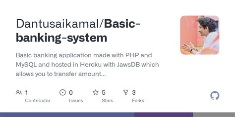 Github Dantusaikamalbasic Banking System Basic Banking Application