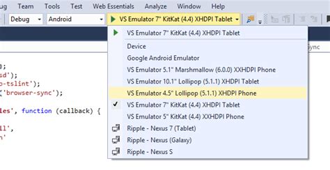 Vs 2015 Cordova Emulator For Android Error Unable To Deploy
