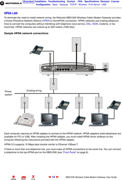 ARRIS SBG1000 1 Cable Modem Gateway User Manual Master