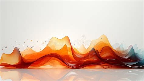 Ai Generative Abstract Wave Design Digital Frequency For Design Background Stock Illustration