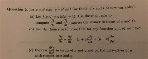 Solved Help With Partial Derivatives Question Hi I Need Chegg