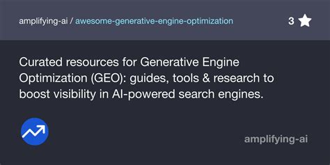 Github Amplifying Aiawesome Generative Engine Optimization Curated Resources For Generative