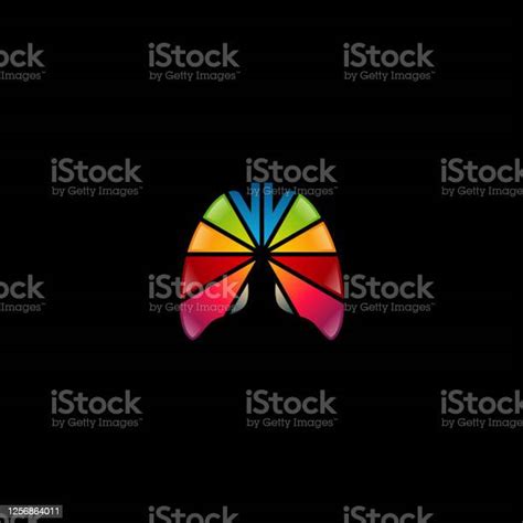 폐 색상 로고 디자인 컨셉 벡터 다채로운 현대 폐 건강 관리 로고 템플릿 개념에 대한 스톡 벡터 아트 및 기타 이미지 개념 개성 개념 건강 진단 Istock