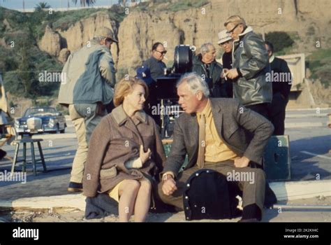 Point Blank Usa 1967 Lee Marvin Angie Dickinson On The Set In The