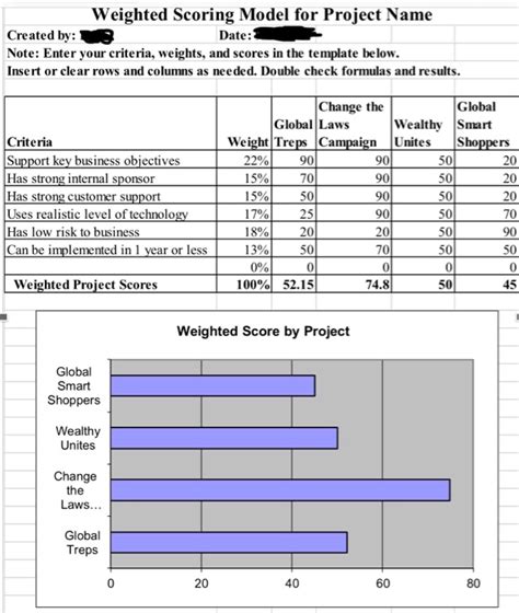 Weighted Performance Evaluation Template