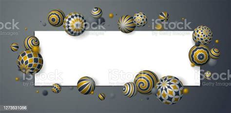 빈 종이 시트와 현실적인 장식 구 벡터 일러스트 패턴과 필드 효과의 깊이와 아름다운 볼추상 배경 3d 글로브 디자인 개념 예술