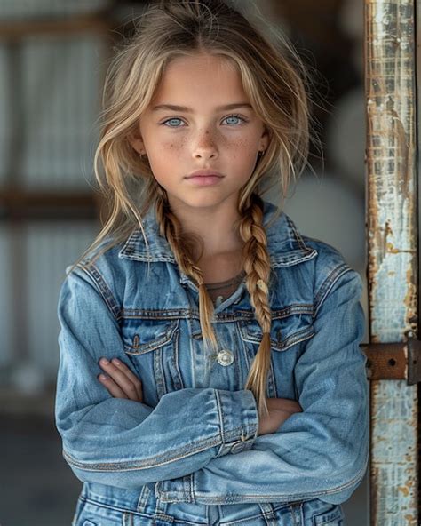 Premium Photo An Russian Young Girl In A Flat White Background