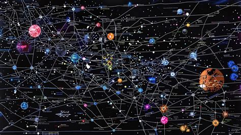 The Image Is A Star Map That Shows The Location Of Various Stars And