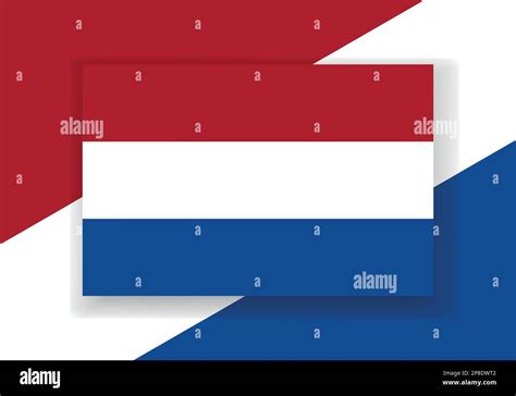 Vector Netherlands Flag Country Flag Design Flat Vector Flag Stock