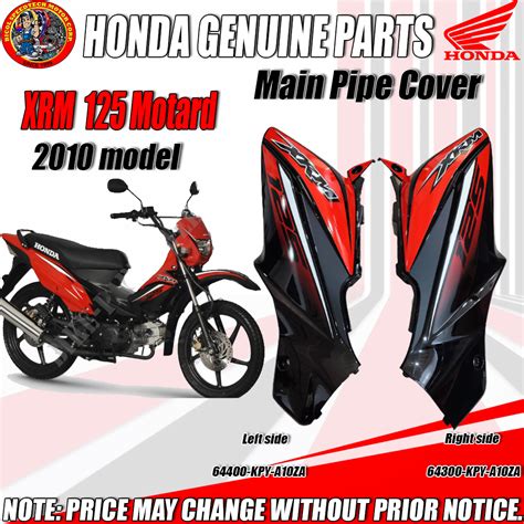 Xrm125 Motard 2010 Main Pipe Cover Hpi Genuine Right 64300 Kpy A10z Left 64400 Kpy A10z