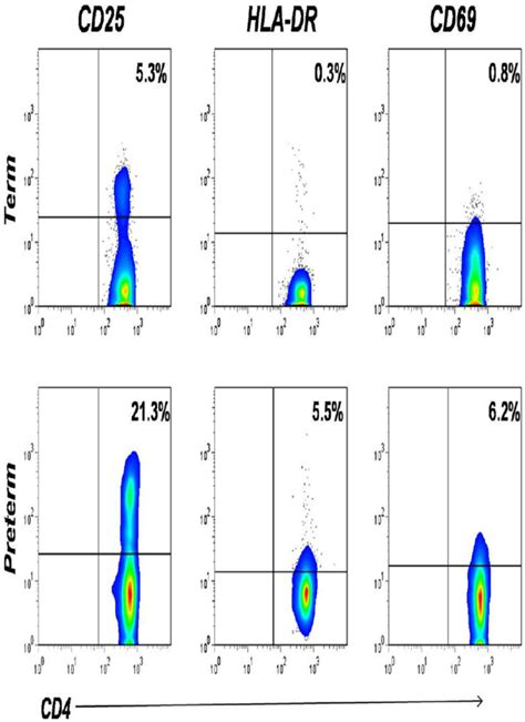 Cell Surface Activation Marker Expression On Neonatal Cd4 T Cells