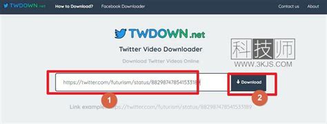 twdown twitter推特视频下载在线工具 含教程 科技师