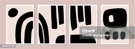 추상 배경 템플릿을 설정합니다 손으로 그린 다양한 모양과 낙서 표지 초대장 배너 포스터 브로셔 플래 카드 엽서 전단지 벽 장식 현대 벡터 일러스트 레이 션 1950 1959