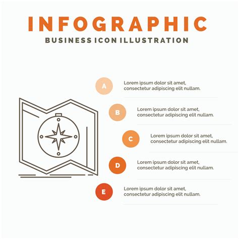 Direction Explore Map Navigate Navigation Infographics Template For Website And Presentation