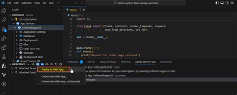 Visual Studio Code How To Choose Region When Deploy Python Web To Azure App Service Stack
