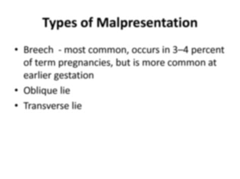 Solution 40 Fetal Malpresentation Studypool