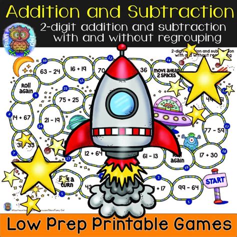2 Digit Addition And Subtraction With And Without Regrouping Roll And Solve Games