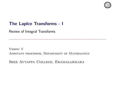 Laplace Transforms And Problems Pdf