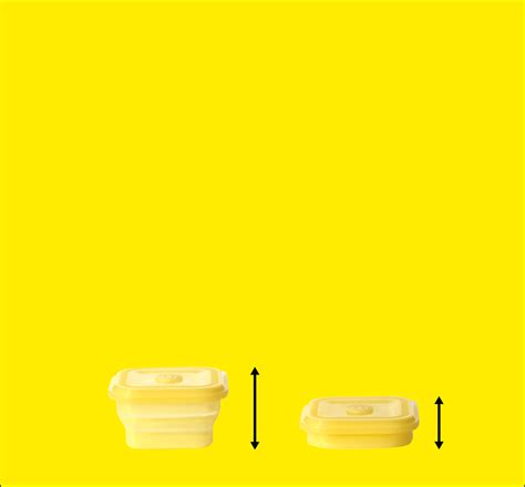 Korea Living Creator Push Lock Foldable Silicone Food Box 200ml Ace