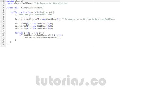 POO Java Consulta Clase Casillero Tutorias Co