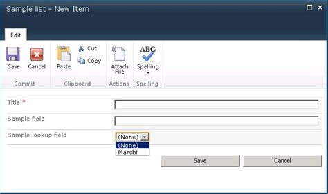 Fare Il Provisioning Di Una Campo Lookup