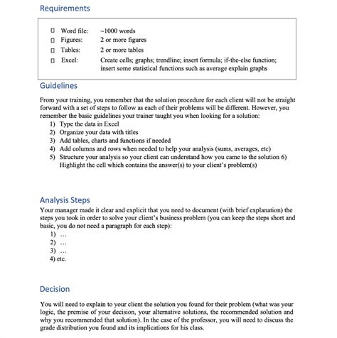 Solved Instructions To The Mini Case Assignment Purpose Of