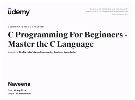 naveena n on linkedin cprogramming udemycertification learningjourney