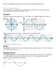 Understanding Sine And Cosine Functions Graphing And Course Hero