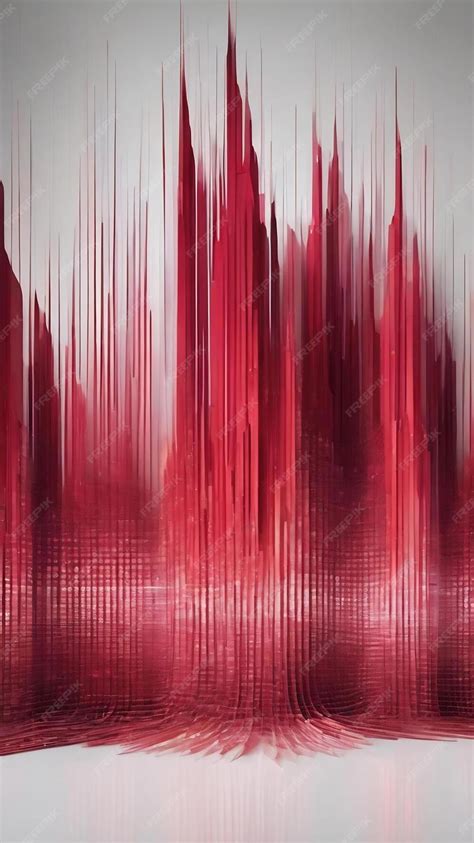 Premium Photo Abstract Composition Of Red Waveforms Against A White