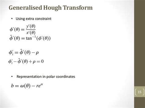 Invariant Generalised Hough Transform