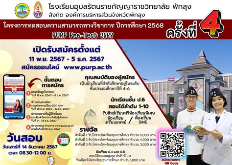 โครงการทดสอบคว โรงเรียนอุบลรัตนราชกัญญาราชวิทยาลัย พัทลุง