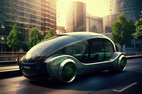 Premium Ai Image The Metaphor Of The Green Eco Friendly Car Eco